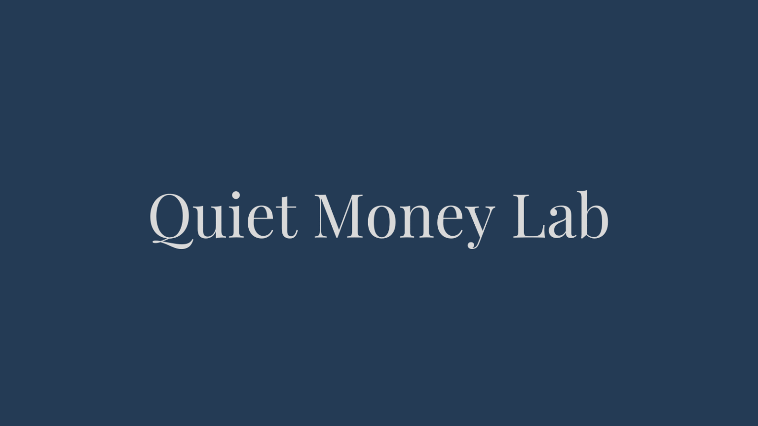 Quiet Money Lab - 静かに、着実に、資産を育てる。